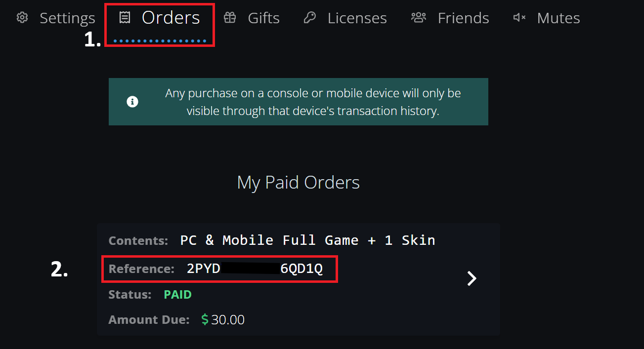 How to Locate your Order Reference – Alderon Games
